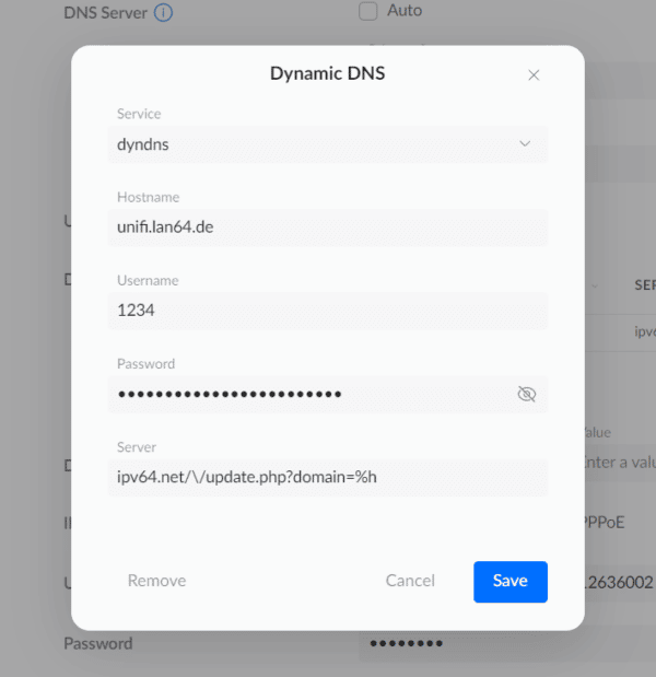 UniFi DDNS (DynDNS) einrichten mit automatisches Update