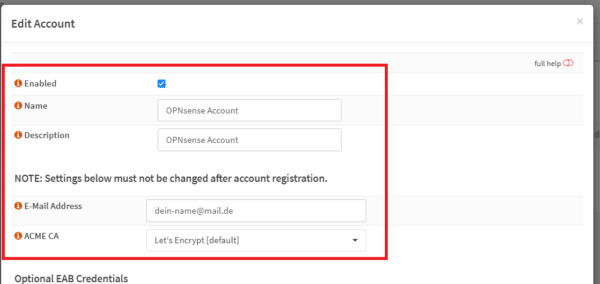 OPNsense - Let's Encrypt (ACME) sichere Zertifikate einrichten