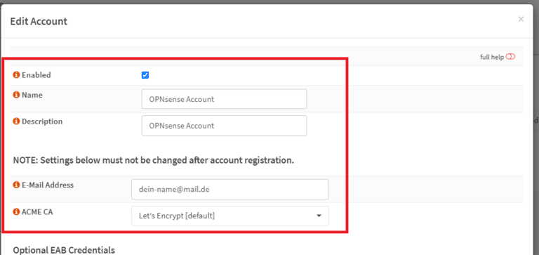 OPNsense - Let's Encrypt (ACME) sichere Zertifikate einrichten