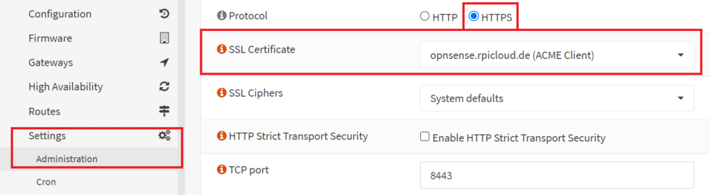 OPNsense - Let's Encrypt (ACME) sichere Zertifikate einrichten