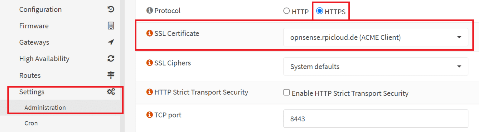 OPNsense - Let's Encrypt (ACME) sichere Zertifikate einrichten