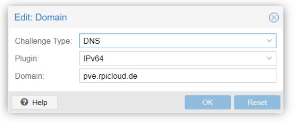 ACME Let's Encrypt mit Proxmox VE - DNS Challenge - HOWTO